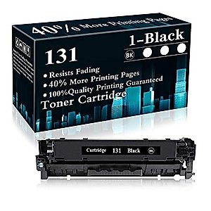 1 Black Cartridge 131 Remanufactured Toner Replacement for Canon Color MF8280Cw MF8230Cn MF620C MF621Cn MF624Cw MF628Cw MF623Cn MF626Cn LBP7110Cw LBP5050 MF8280Cw MF8230Cn Printer