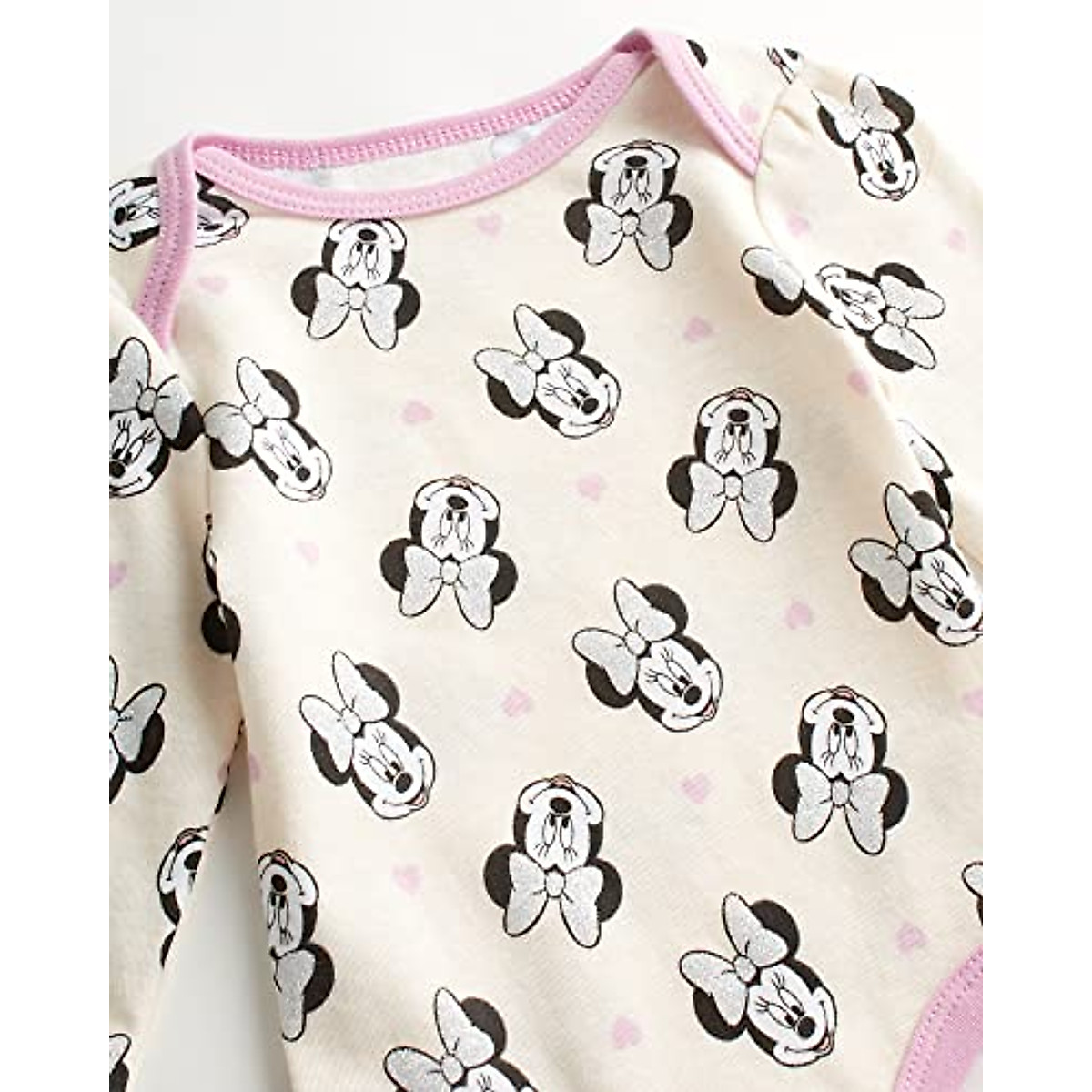 Disney Baby Newborn Girls' Layette Set - Bodysuit, Pants, Booties, Hat: Minnie Mouse, Winnie the Pooh, Bambi (0-9M), Size 6-9 Months, Minnie Mouse