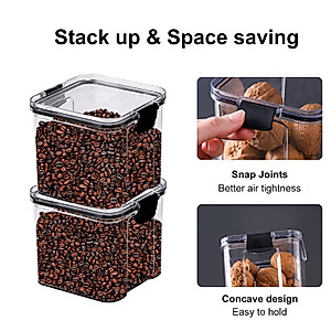Plastic tea bag Organizer Box Caddie Storage Box Kitchen Pantry Wall storage box with 2 drawers, countertops, hold coffee, tea, sugar packets, cream, beverage bean, (1Pcs+2Pcs 720ML seal pot)