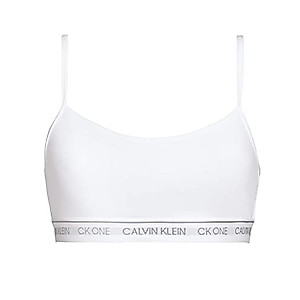 Calvin Klein Women's Ck One Cotton Unlined Bralette, White, L