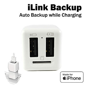 SPT iLink Backup Automatically Backup Photos and Videos While Charging of iPhone and iPad with iPhone Backup Storage and 256 bit Encryption 【SD Card and USB Not Included】