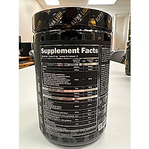 ALPHA LION Superhuman Extreme Pre Workout Powder, Beta Alanine, L-Taurine & Tri-Source Caffeine for Sustained Energy, Nitric Oxide & Citrulline for Pump (21 Servings, Sour Gummy Bear Flavor)