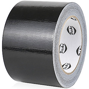 DOAY Black Duct Tape 3 Inches x 30 Yards - Heavy Duty, Upgraded to 9-Mil Thickness, Bright Color, Waterproof, Easy to Tear - Great for DIY, Repairs, Industrial, Professional Use, Indoor & Outdoor Use