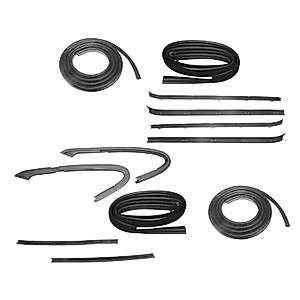 Door & Window Sweep Weatherstrip Seals Kit Set Compatible with GMC Chevy 1500 Pickup Truck