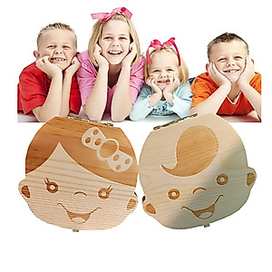 Baby Tooth Keepsake Box,Tooth Fairy Box,Wooden Tooth Box ,Baby Keepsake Storage Box,Tooth Saver,Tooth Holder for Kids Teeth,Tooth Boxes for Lost Teeth for Kids,Newborn Baby Birthday and Shower Gift