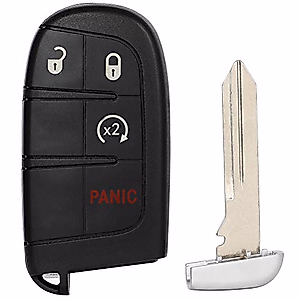 SCITOO Keyless Entry Remote Key Fob SHELL CASE Replacement for 4 Buttons Key for Dodge for Challenger 15-18 for Dodge for Charger for Journey 11-18 for Dart 14-16 for Durango 14-18 1pc M3N40821302