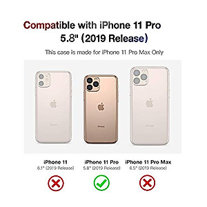 luolnh iPhone 11 Pro Case,iPhone 11 Pro Cute Case with Flowers,for Girly Women,Shockproof Clear Floral Pattern Hard Back Cover for iPhone 11 Pro 5.8 inch 2019 -Blue