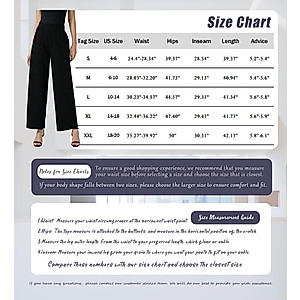 JASTIE Women's High Waist Palazzo Pants with Deep Pockets Comfort Pull-On Straight Petite Leg Regular Office Work Trousers(Black,S)…………