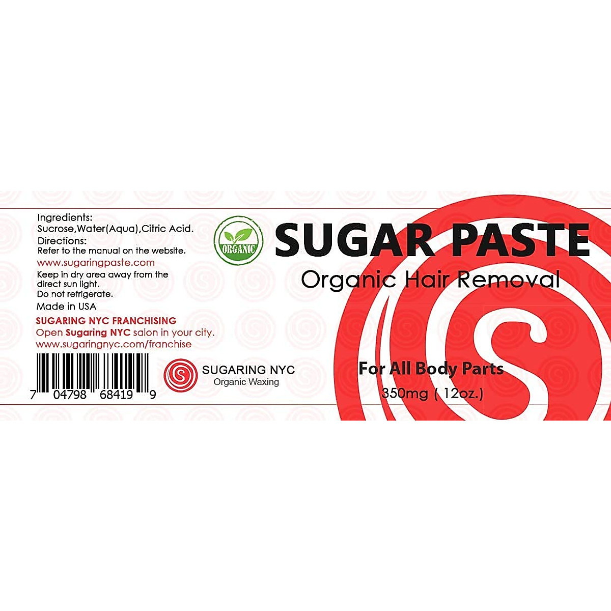 Sugaring Paste Package - 12oz Sugaring Paste for sensetive Skin and Set of Gloves (4 Pieces)