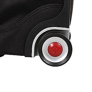 J World New York Lunar Rolling Backpack, Laptop Bag with Wheels, Black, 19.5"