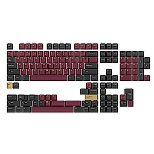 DROP GMK Redsuns Red Samurai Custom Mechanical Keyboard Keycap Set - 153-keys, Doubleshot, Cherry Profile, for 60%, 65%, TKL, Full-Size Layouts, and More (Red, Base Kit)