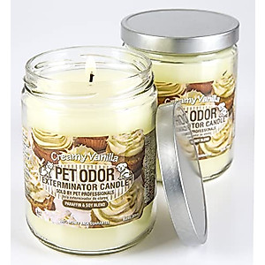 Specialty Pet Products Odor Exterminator Candle, Creamy Vanilla, 13 Ounce Jar (Pack of 2)