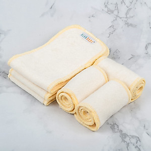 ALVABABY 12PCS Newborn Cloth Diaper Insert,Less Than 12pounds 3 Layers Cloth Diaper Inserts, Super Soft Inserts,Reusable Cloth Diaper Inserts Overnight 12SX