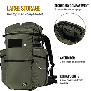 OneTigris WILD ROCKET 45L Backpack - Durable 500D Cordura Nylon ALICE Pack, Hiking Daypack for Outdoor Adventures