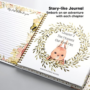 KeaBabies Inkless Hand and Footprint Kit & First 5 Years Baby Memory Book Journal - 4-Pack Ink Pad for Baby Hand and Footprint- 90 Pages Hardcover First Year Keepsake Milestone Baby Book For Boy, Girl