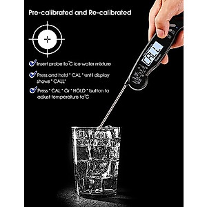 Searon Meat Thermometer,Digital Food Thermometer with Instant Read Out,Backlight and Waterproof,Kitchen Thermometer for BBQ Grilling, Smoker, Baking Turkey