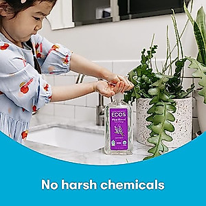 ECOS Hypoallergenic Hand Soap - All Natural pH-Balanced Handwash Soap with Vitamin E - Safe for Sensitive Skin - Lavender - 17 Oz Bottle (6 pack)