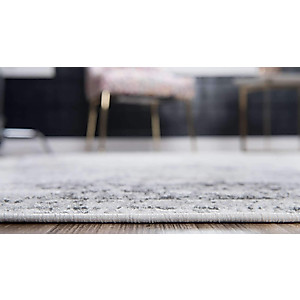 Unique Loom Sofia Collection Area Rug - Casino (7' 1" x 10' Rectangle, Gray/ Beige)
