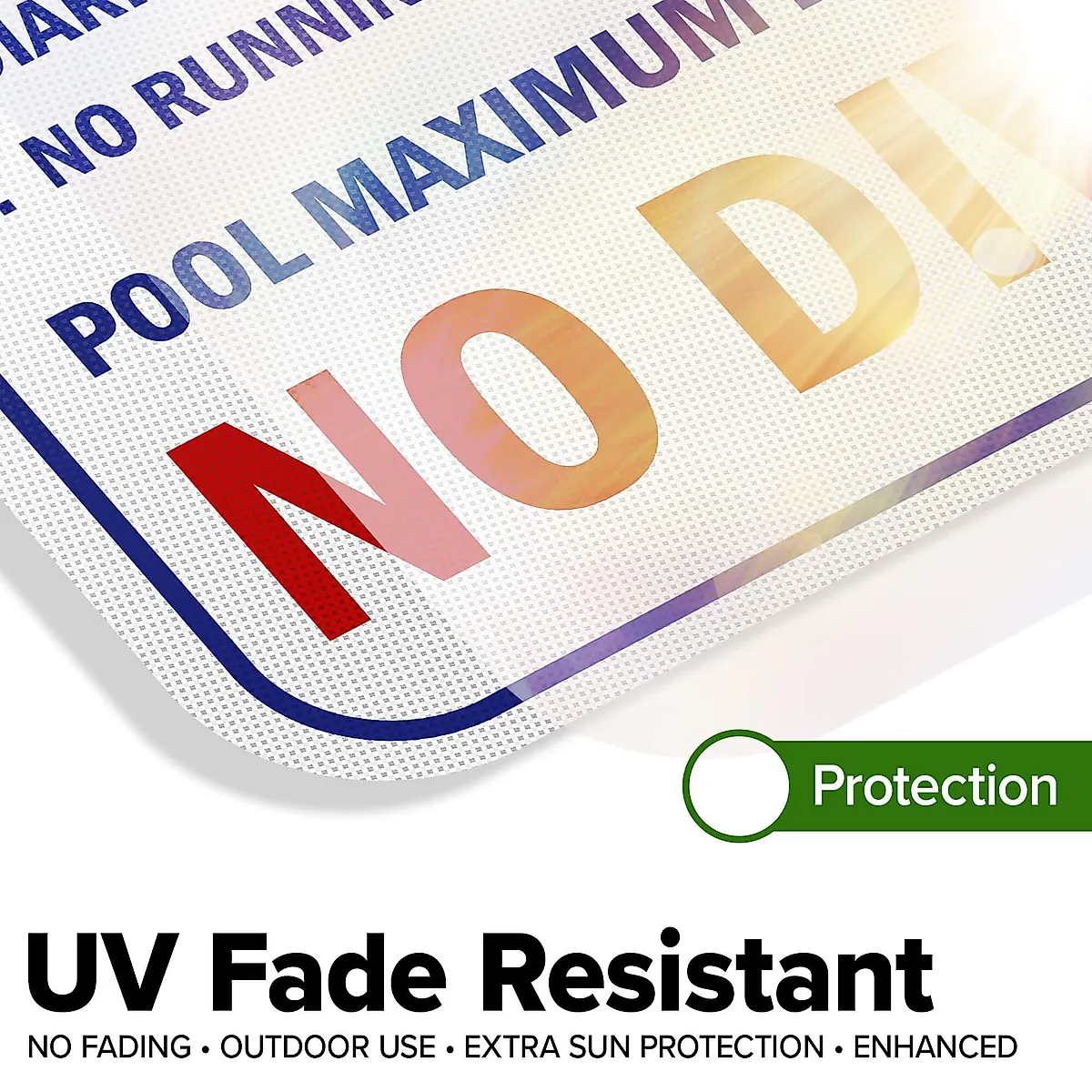 Pool Rule Sign, 12x18 Inches, 3M EGP Reflective, Rust Free .063 Aluminum, Fade Resistant, Made in USA by My Sign Center