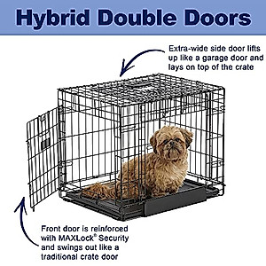 MidWest Homes for Pets Ovation Double Door Dog Crate, 24-Inch