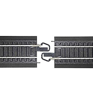Bachmann Trains - Snap-Fit E-Z Track® Flashing LED Bumper - Steel Alloy Rail with Black Roadbed - HO Scale Medium