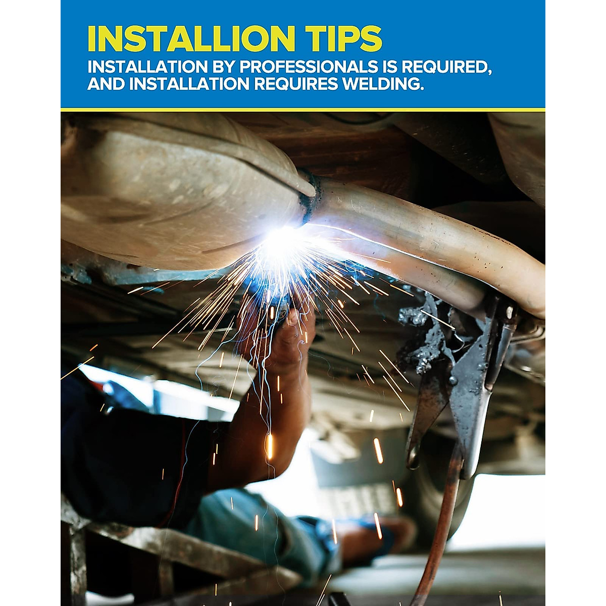 Prolenz 4" Universal Stainless Steel Catalytic Converter Automotive Replacement Catalytic Converters for Diesel Truck Car 81040 (EPA Compliant)