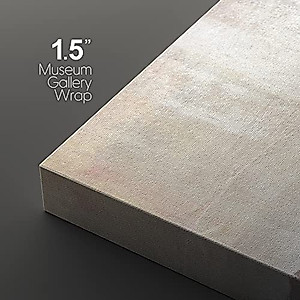 wall26 Canvas Print Wall Art Set Gray & Tan Color Block Ocean Wave Overlay Nature Wilderness Digital Art Modern Art Rustic Scenic Colorful for Living Room, Bedroom, Office - 24"x36"x3 Panels