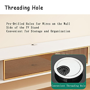 NENAGGE TV Stand, Media Storage Cabinet, Floating, Wall Unit, Entertainment Center, Mid Century Modern TV Console, Under TV, with Open Shelves, for Living Room, Bedroom,Black,L