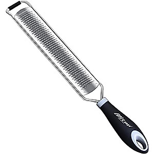 ALLTOP Lemon Zester, Hand-held Stainless Steel Food Grater,Pro Kitchen Tool for Cheese Parmesan Vegetable Ginger Garlic Nutmeg Citrus Lime Orange Chocolate Fruit - Fine Shredder