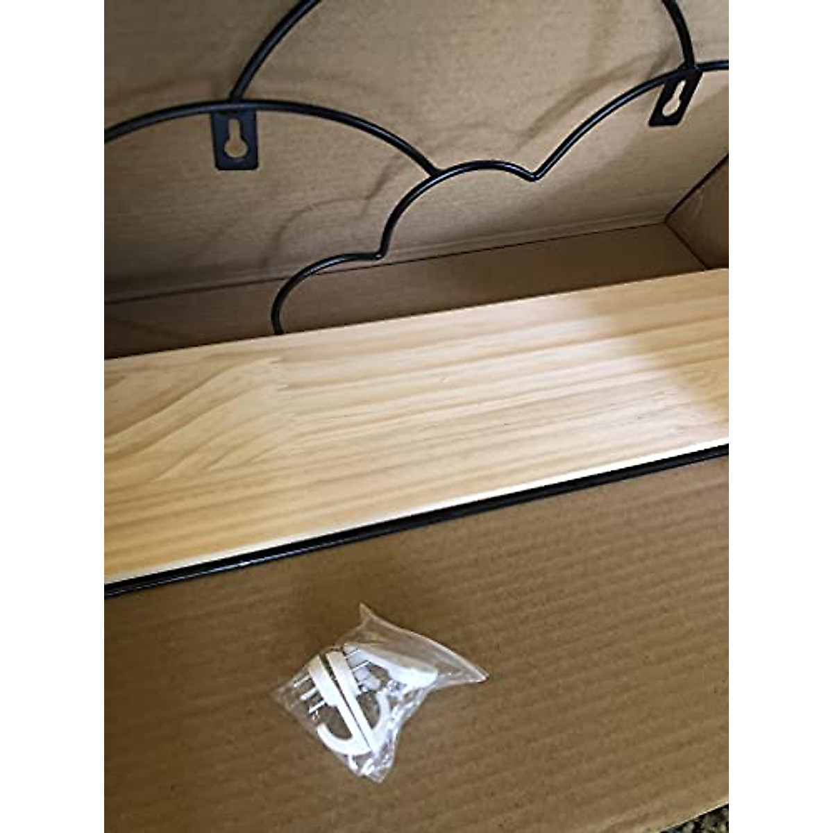 Angel's Peel Lounge Metal Wooden Hanging Floating Shelf Wall Decor for Home Decoration, Bedroom, Kids Room, Office- Rack Storage for Books, Plants, Toys and Deceptive Items(16" x 9" x 4")