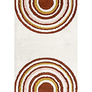 nuLOOM Dotty Half Sunset Shag Area Rug, 8' x 10', Orange
