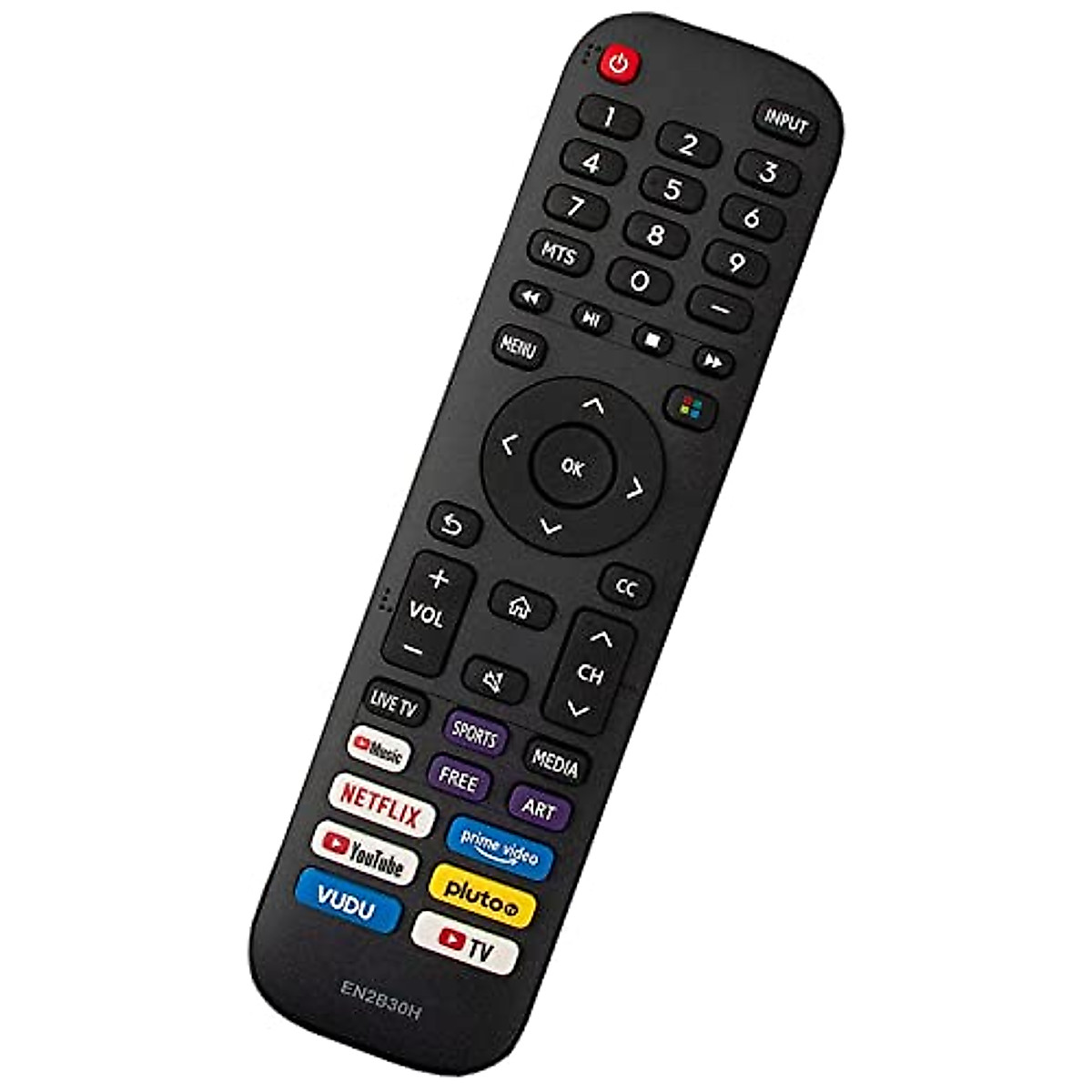 Replacement for Hisense-TV-Remote, EN2B30H Remote Compatible with All Hisense 4K LED HD UHD VIDAA Smart TVs