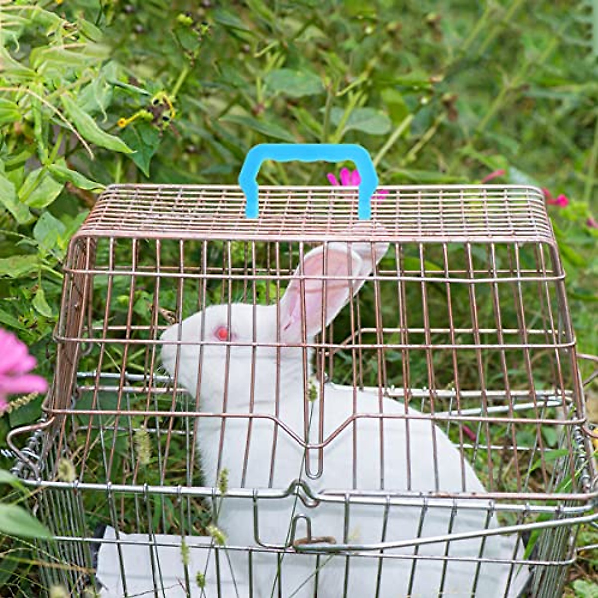 POPETPOP 10pcs Cage Handle Replacement Tray for Dog Crate Chinchilla Cage Bird Cage Accessories Bird Accessories for Cages Animal Crate Cage Lifting Handle Travel Heavy Plastic