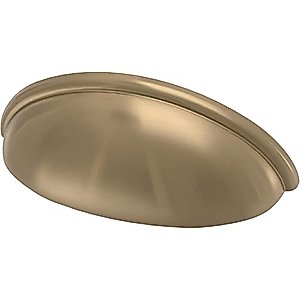 Franklin Brass Contemporary Cup (10-Pack) Cabinet Handles 3' Hole Center Champagne Bronze Kitchen Drawer, Gold Pulls, Dresser, Furniture Hardware P34702K-CZ-B1