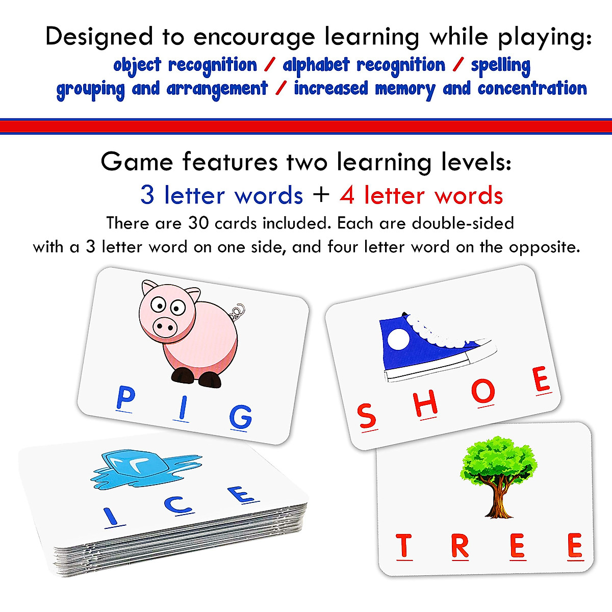 Little Treasures Matching Letter Game, Teaches Word Recognition, Spelling, and Increases Memory, 3 Years and Up