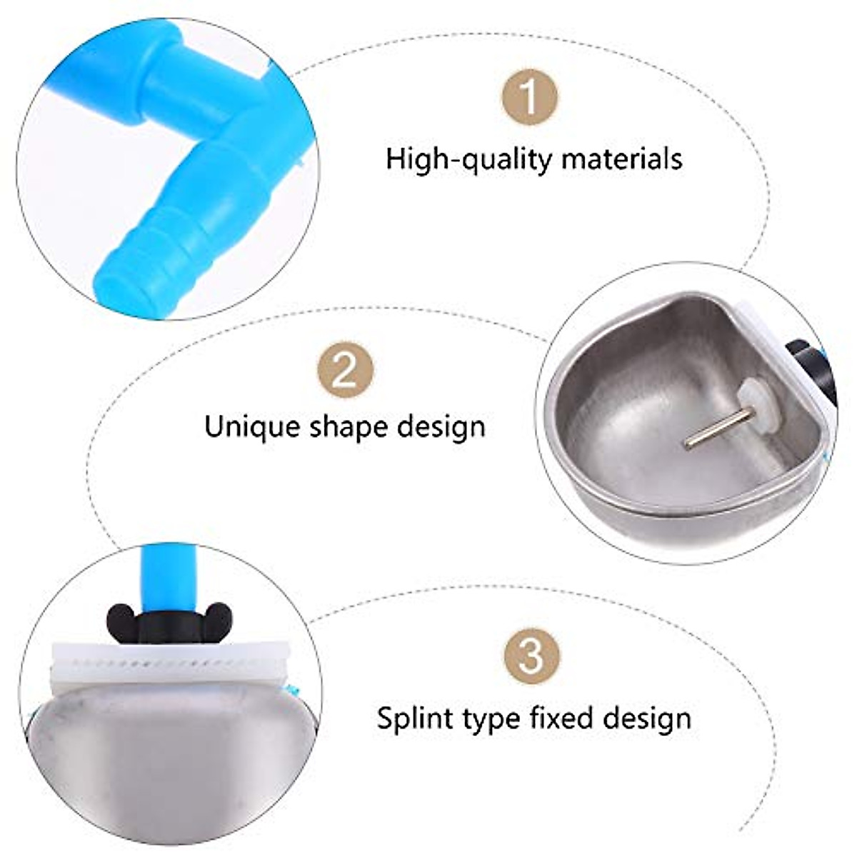 balacoo 5pcs Food and Water Bowl for Rabbit Cage Dispenser Waterer for Small Pet Bunny Ferret Hamster Guinea Pig Chinchilla