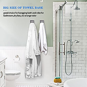 Renyqatt Towel Hooks for Bathrooms, Adhesive Towel Hooks, Shower Towel Hook, Robe Hooks for Bathrooms, Stainless Steel 2 PCS