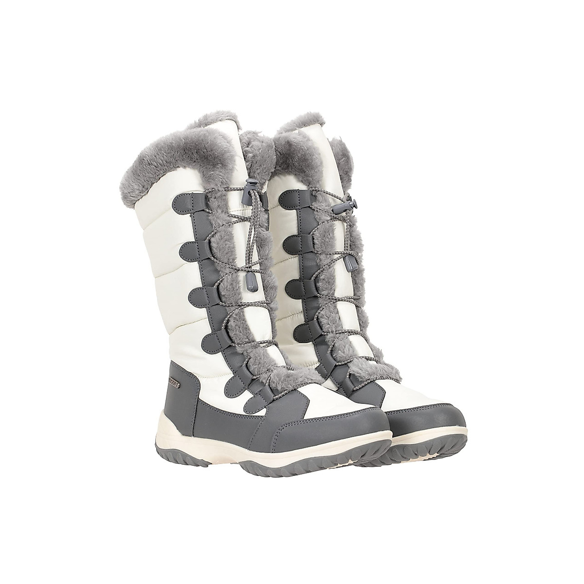 Mountain Warehouse Extreme Snowflake Womens Long Snow Boots - IsoDry White Womens Shoe Size 7 US