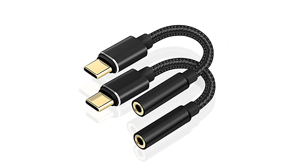 USB C to 3.5mm Audio Adapter - Hi-Res Sound (2 Pack)