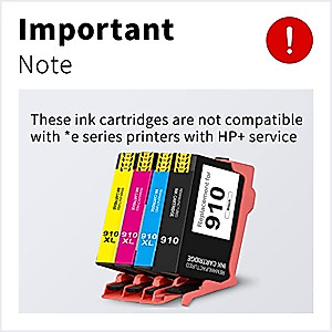 910 Ink Cartridge LemeroSuperx Remanufactured Ink Cartridge Replacement for HP 910 910XL 910 XL Ink Cartridges, for 8022 8025 8035 8028 8020 Combo Pack