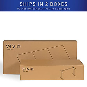 VIVO Electric Height Adjustable 71 x 30 inch Memory Stand Up Desk, Rustic Vintage Brown Table Top, Black Dual Motor Frame, Touch Screen Preset Controller, 2B Series, DESK-KIT-2B7N