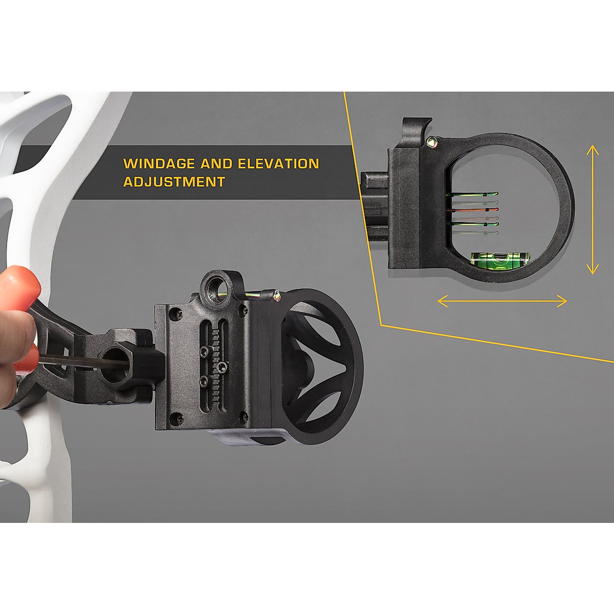 Trophy Ridge Mist 3 Pin Archery Bow Ambidextrous Sight - Ultra-Bright .019 Fiber Optic Pins, Multiple Mounting Holes for Added Adjustability, Green Hood Accent for Quicker Shot Acquisition