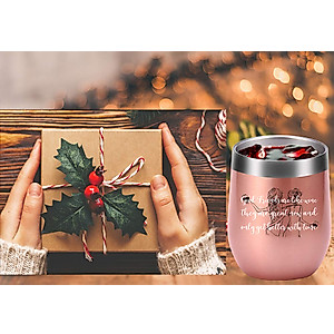 Good Friends Are Like Wine They Are Great Now And Only Get Better With Time Mug.Best Friend,Long Distance Friendship,Birthday,Christmas Gifts for Women,Bestie Wine Tumbler(12oz Rose Gold)
