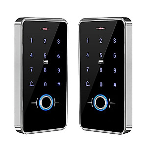HFeng Outdoor IP68 Waterproof RFID Access Control Keypad Fingerprint Biometrics Access Controller WG26/34 Card Reader + 10pcs 13.56MHz Keyfobs for Home/Office