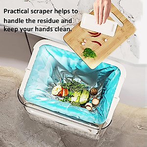 Generic Foldable Hanging Trash Can,2024 New Hanging Kitchen Trash Can, Kitchen Compost Bin for Counter Top,Hanging Small Trash Can,Transparent Wall Mounted Garbage Box for Cupboard (Grey), Gray