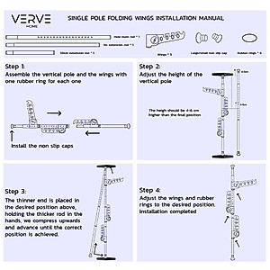 Verve Clothes Drying Rack, Collapsible and Foldable Rack, Indoor or Outdoor Laundry Rack for 32 Pieces of Clothes, Space Saving Laundry and Height-Adjustable, Coat Rack
