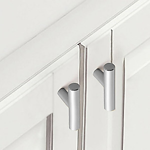 THSIREE 12PCS Cabinet Knobs, Cabinet Pulls Drawer Knobs, T Knobs Single Hole Cabinet Hardware with Screws, for Kitchen Bedroom Furniture, Silver