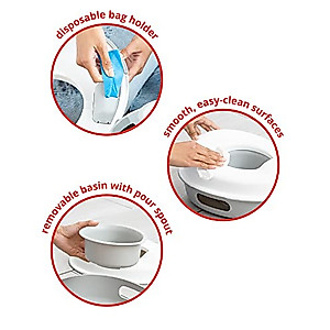 Skip Hop Potty Training Toilet, Go Time 3-in-1 Potty, White/Grey