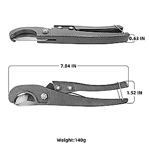 TAILONZ PNEUMATIC Single Stroke Plastic Pipe and Tubing Cutter, 1/8-inch to 1-5/8-inch