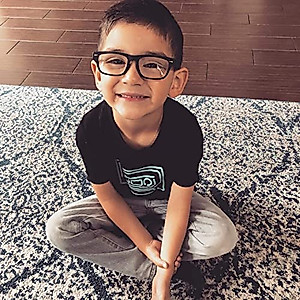 ZENNI Blue Light Blocking Glasses for Kids Vintage Rectangle Frame Anti Eyestrain